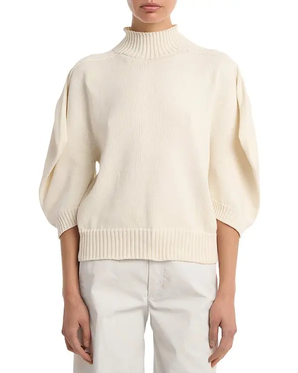 Issey Miyake Mock Neck Sweater - Off-white
