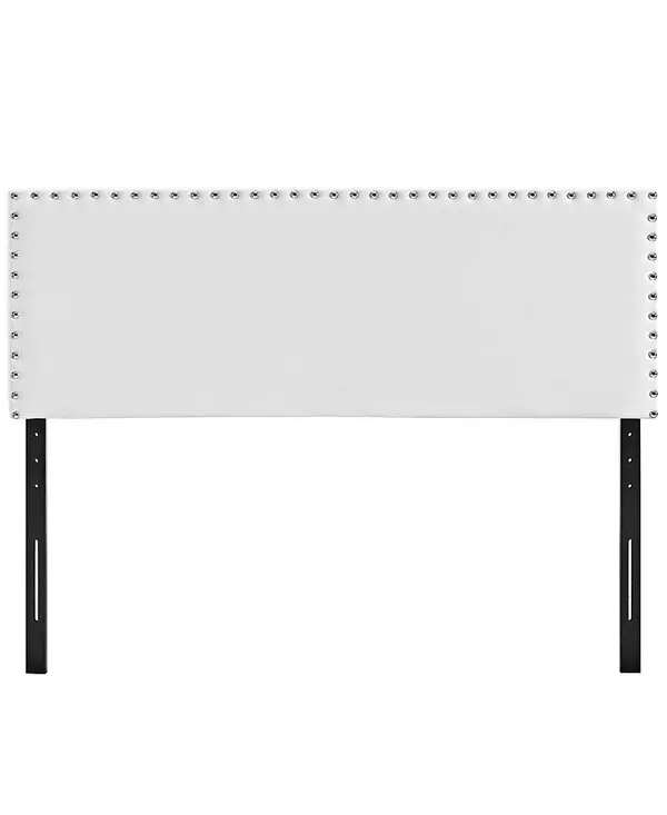 MODWAY Phoebe Upholstered Vinyl Headboard - White