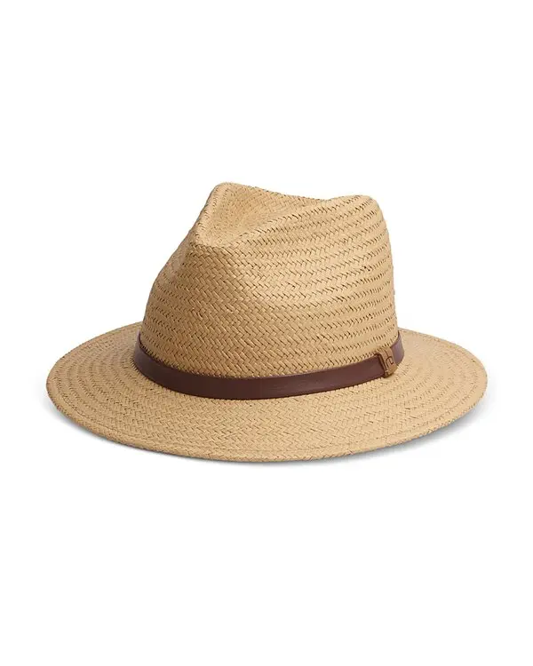 Rag & Bone Packable Straw Fedora - Light Brown