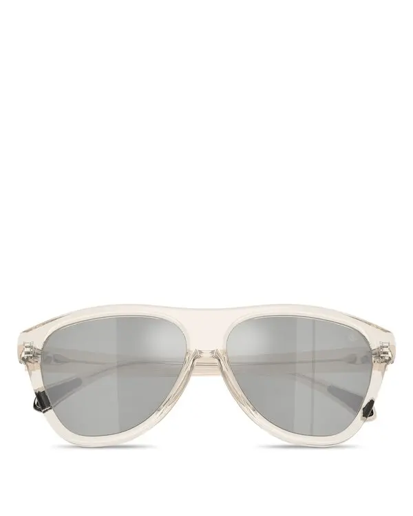 Moncler Incline Aviator Sunglasses - Beige