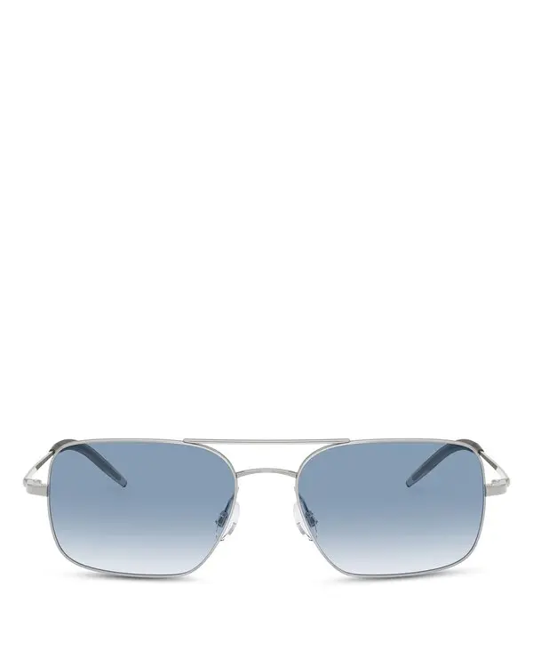Oliver Spencer Victory Ii Pillow Sunglasses, 55mm - Silver