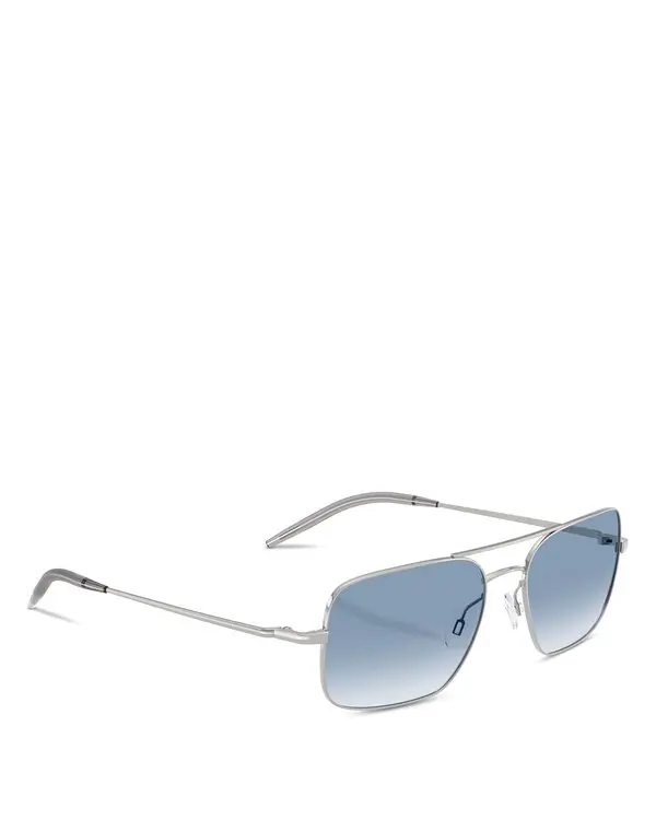Oliver Spencer Victory Ii Pillow Sunglasses, 55mm - Silver