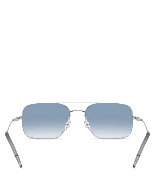 Oliver Spencer Victory Ii Pillow Sunglasses, 55mm - Silver