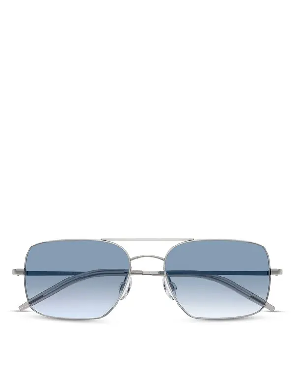 Oliver Spencer Victory Ii Pillow Sunglasses, 55mm - Silver
