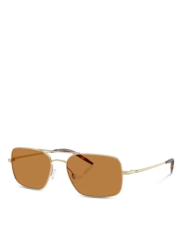 Oliver Spencer Victory Ii Pillow Sunglasses, 55mm - Gold