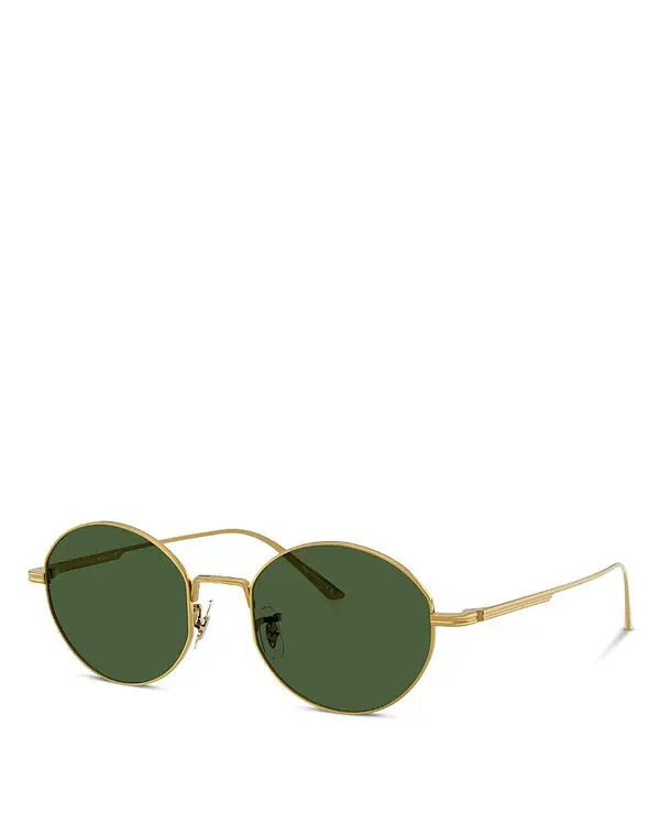 Khaite X Oliver Peoples Oval Sunglasses, 50mm - Gold