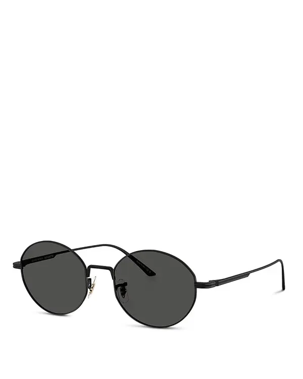 Khaite X Oliver Peoples Oval Sunglasses, 50mm - Matte Black