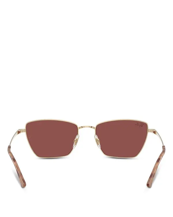 Ray-ban Rectangular Sunglasses, 53mm - Pale Gold/dark Violet
