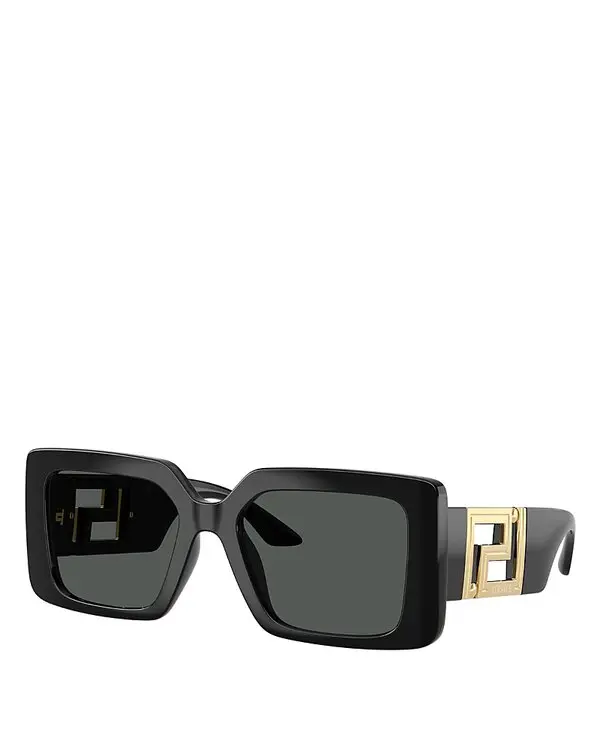 Versace 55mm Square Frame Sunglasses - Black