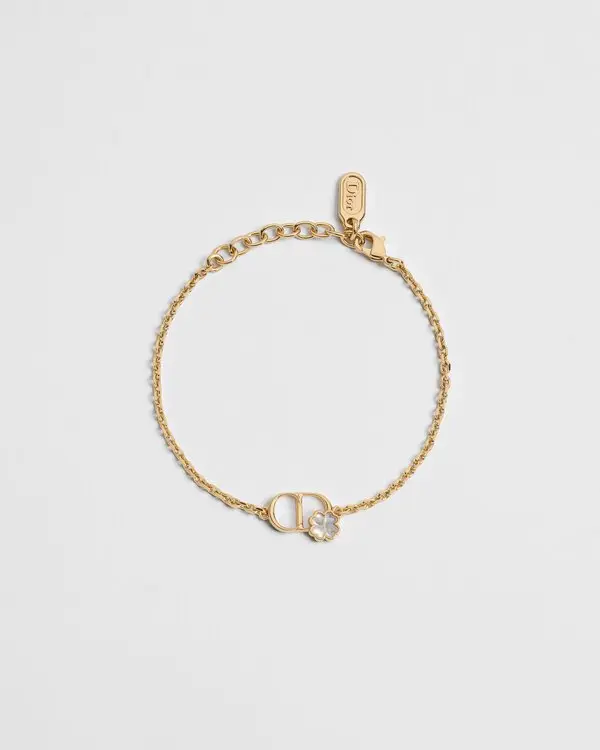 Dior Cd Garden Bracelet - Gold-finish Metal And Mother-of-pearl