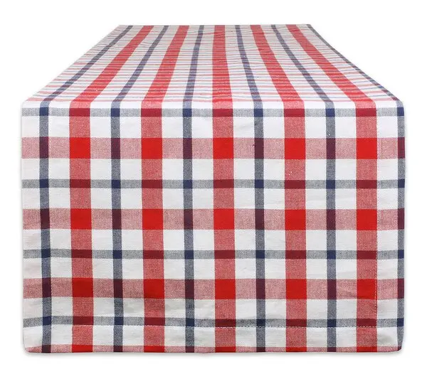 DESIGN IMPORTS American Plaid Table Runner 14x7 2