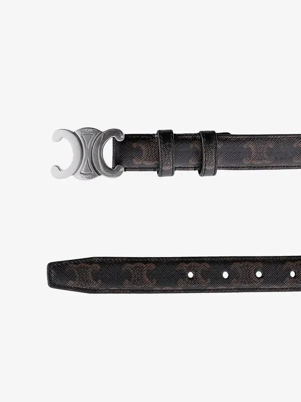 Celine Triomphe Coated Canvas Belt