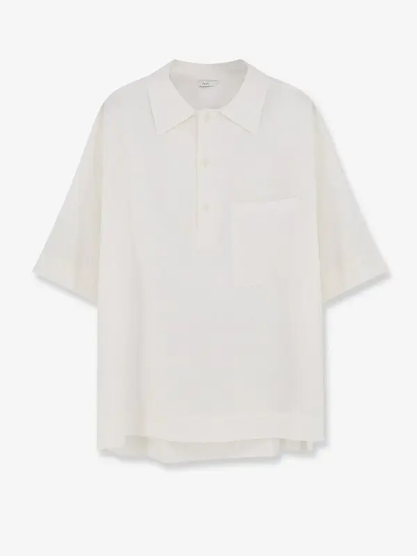 HEVO Montursi Linen And Viscose Shirt - White