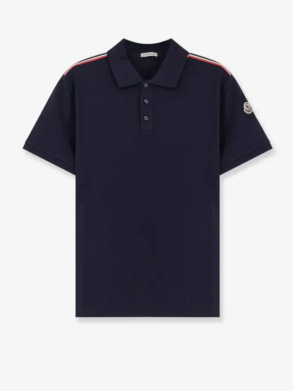 Moncler Cotton Polo Shirt - Blue