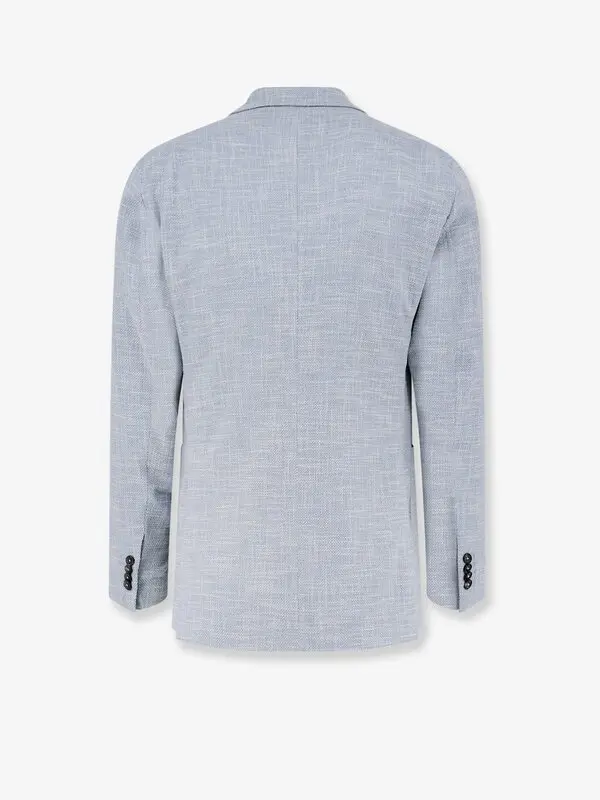 Tagliatore Doublebreasted Virgin Wool, Silk And Cotton Blazer