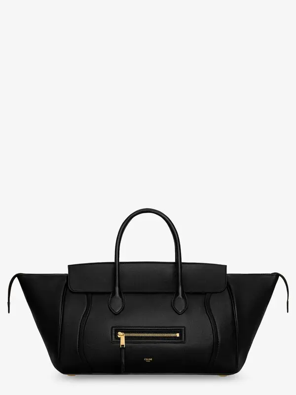 Celine New Luggage Medium Leather Handbag - Black