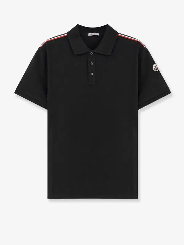 Moncler Cotton Polo Shirt - Black