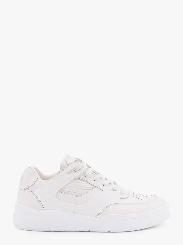Celine Ct09 Leather Sneakers With Mesh Inserts - White
