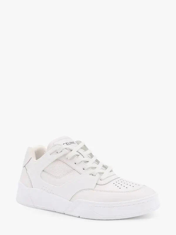 Celine Ct09 Leather Sneakers With Mesh Inserts