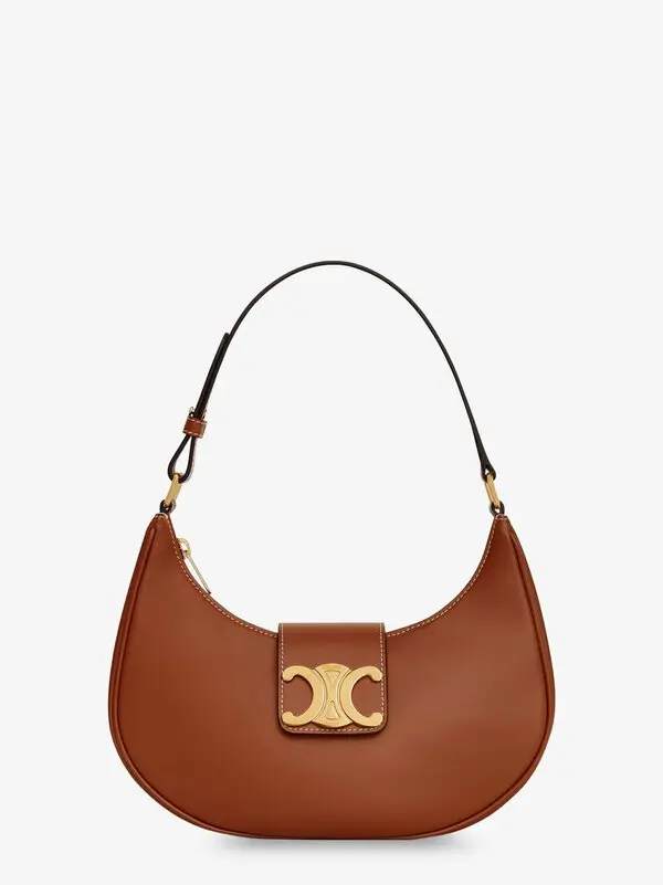 Celine Medium Ava Triomphe Leather Crossbody Bag - Brown