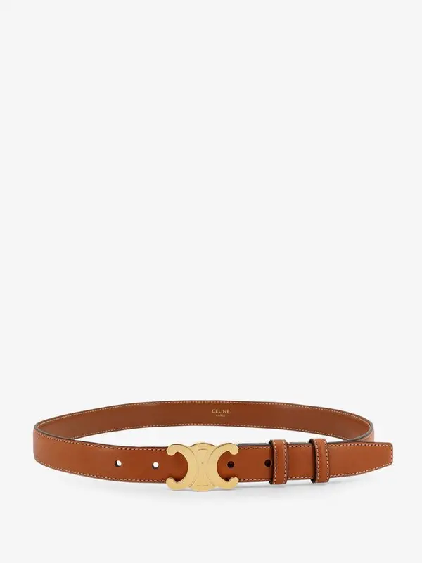 Celine Leather Belt - Brown