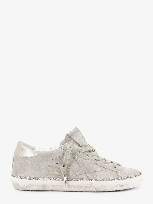 GOLDEN GOOSE Super Star Suede Sneakers With Logo - Grey