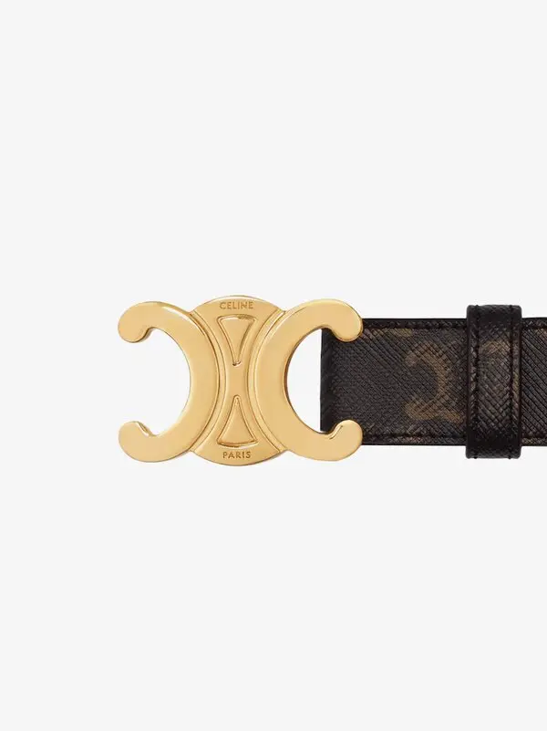Celine Triomphe Coated Canvas Belt