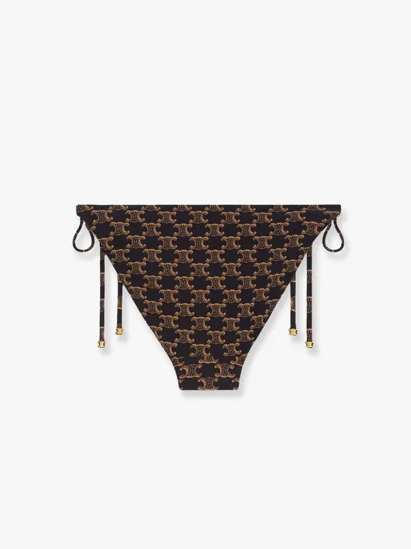 Celine Bikini Slip With Triomphe Print
