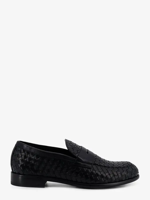 DOUCAL'S Adler Woven Leather Loafers - Black