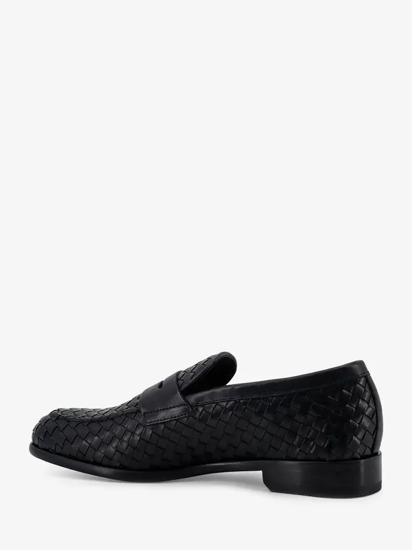 DOUCAL'S Adler Woven Leather Loafers - Black