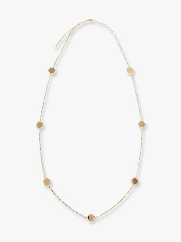 Celine Medaille Sautoir Metal Necklace - Gold