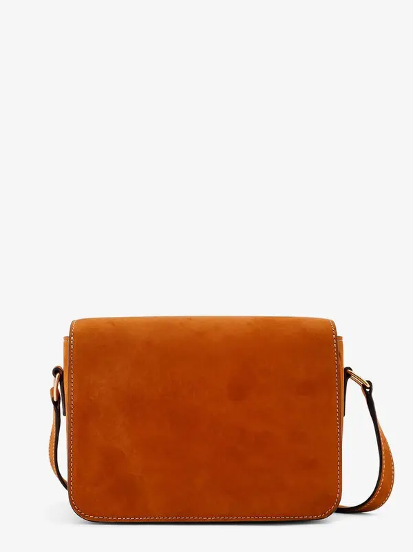 Celine Teen Triomphe Suede Shoulder Bag - Brown