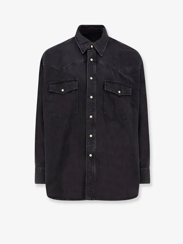 Studio Nicholson Denim Shirt With Enamelled Buttons