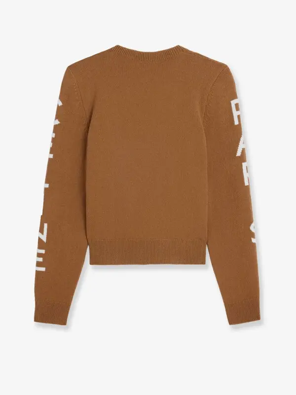 Celine Wool Sweater With Logo Inlay