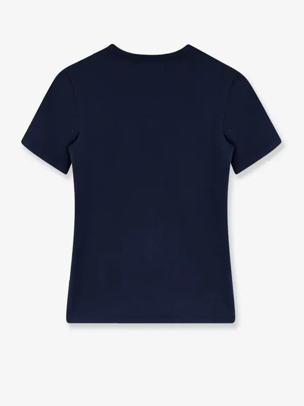 Celine Cotton Blend T-shirt With Triomphe Logo - Blue