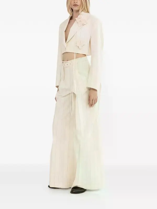 NISSA Striped Cropped Jacket