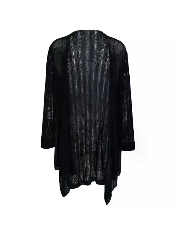 Yohji Yamamoto Draped Textured Knit Cardigan