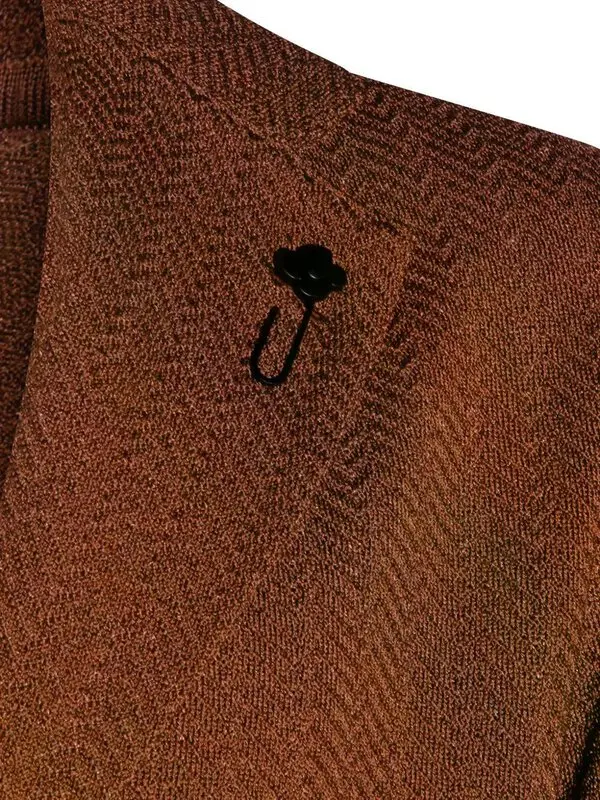 LARDINI Herringbone Pocket Jacket - Brown