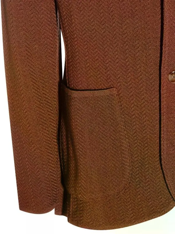 LARDINI Herringbone Pocket Jacket - Brown