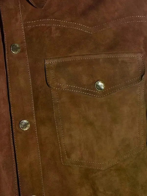 SALVATORE SANTORO Buttoned Flap-pocket Leather Jacket
