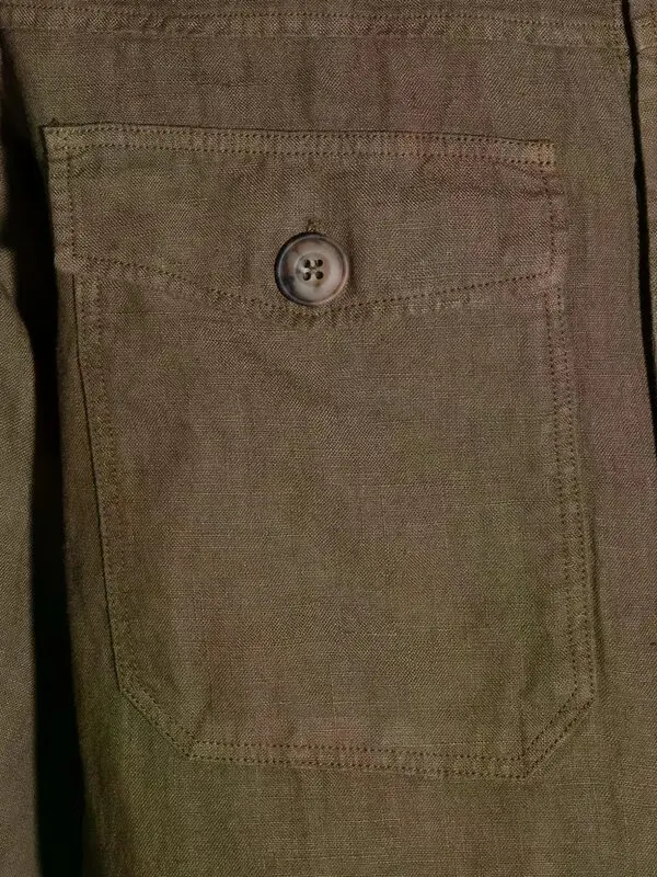 Altea Buttoned Front-pocket Shirt Jacket - Green