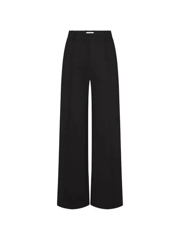 FRAME Pleated-front Wide Leg Trousers