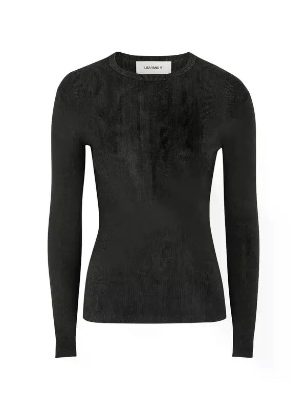 LISA YANG Ribbed Knit Long-sleeve T-shirt