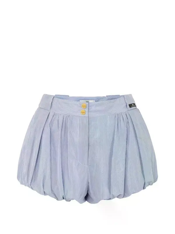 Elisabetta Franchi Striped Nylon Taffeta Balloon Shorts
