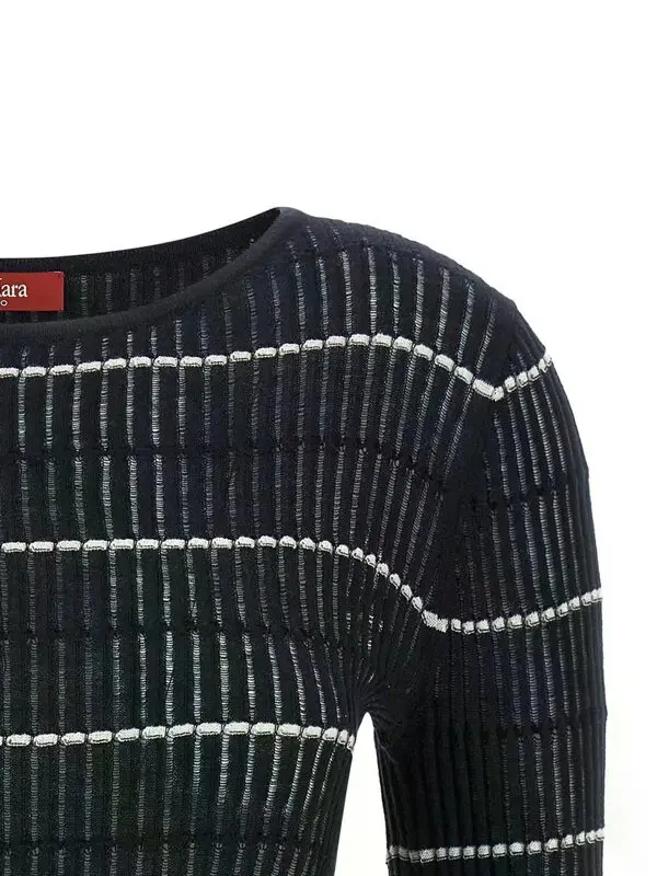 Max Mara Pedone Striped Ribbed Sweater - Blue