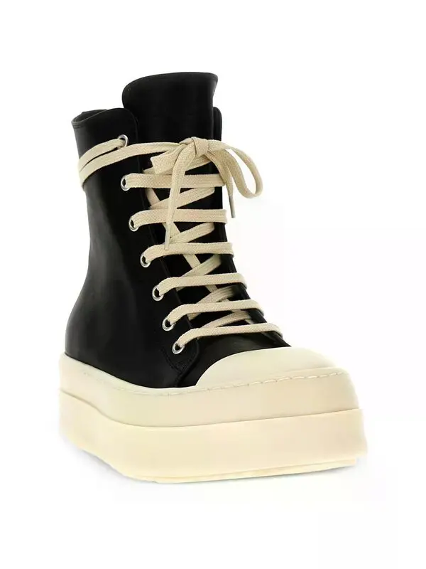 Rick Owens Mega Bumper Leather Sneakers - Black