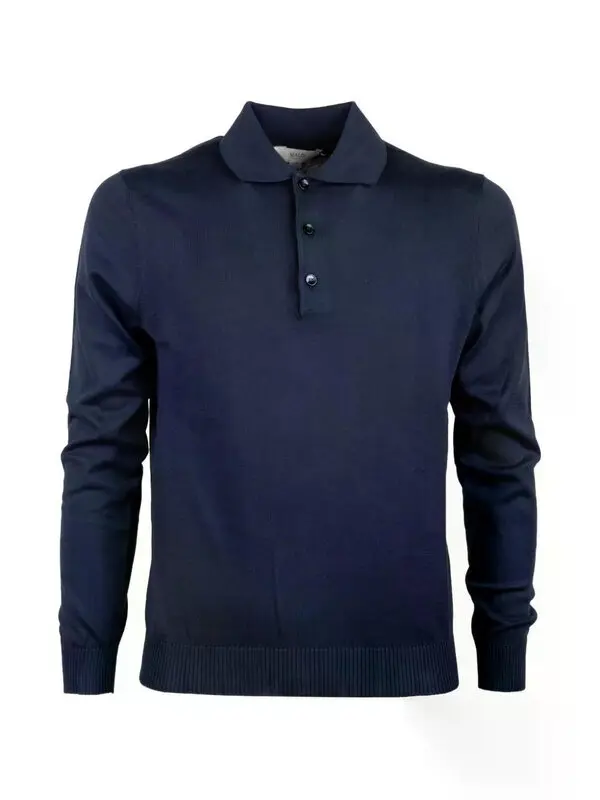Malo Buttoned Long-sleeve Polo Shirt