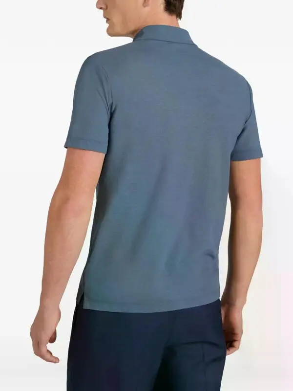 SLOWEAR Buttoned Polo Shirt - Blue