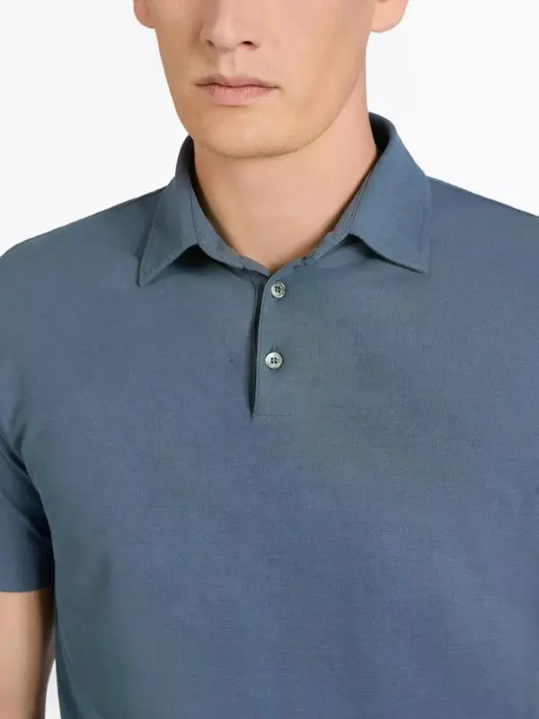 SLOWEAR Buttoned Polo Shirt - Blue
