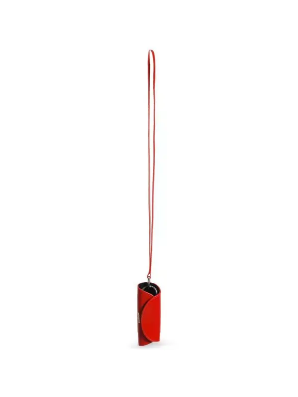 JIL SANDER Cylindrical Keyring Wallet - Red